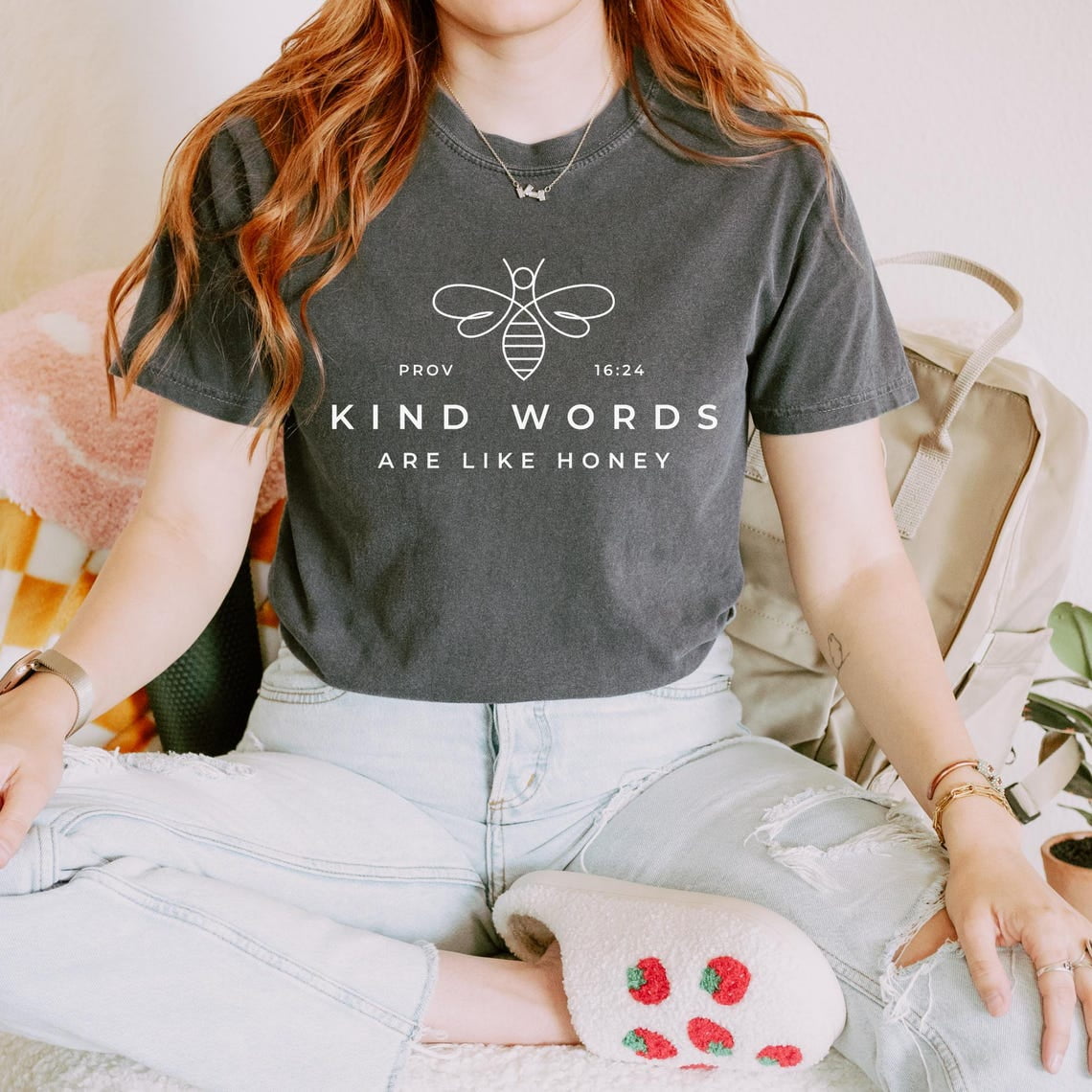Gildan Kind Words Are Like Honey Shirt, Proverbs 16:24 Bible Verse Tee ...