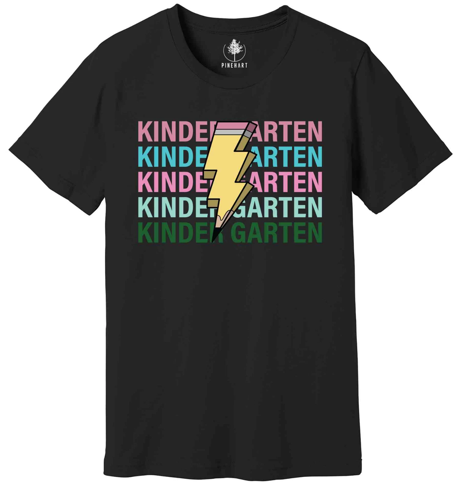 Gildan Kinder Garten Pencil Shirt, Pencil Bolt Shirt, Retro Shirt, Back ...
