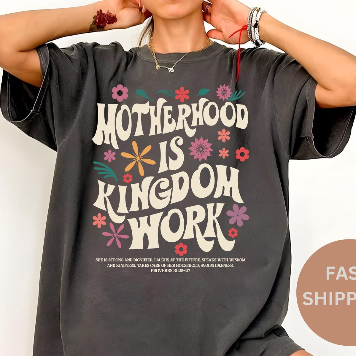 Gildan Kingdom Work Tee, Comfort Colors Christian Shirt For Moms With ...