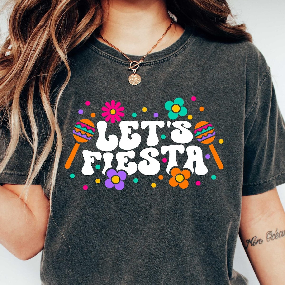 Gildan Let’s Fiesta Celebration Tee, Happy Mexican-Inspired Graphic ...