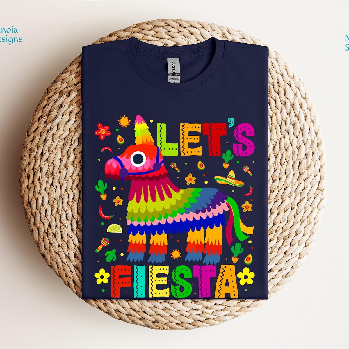 Gildan Let’s Fiesta Pinata Tee, Funny Nacho Average Llama Graphic With ...