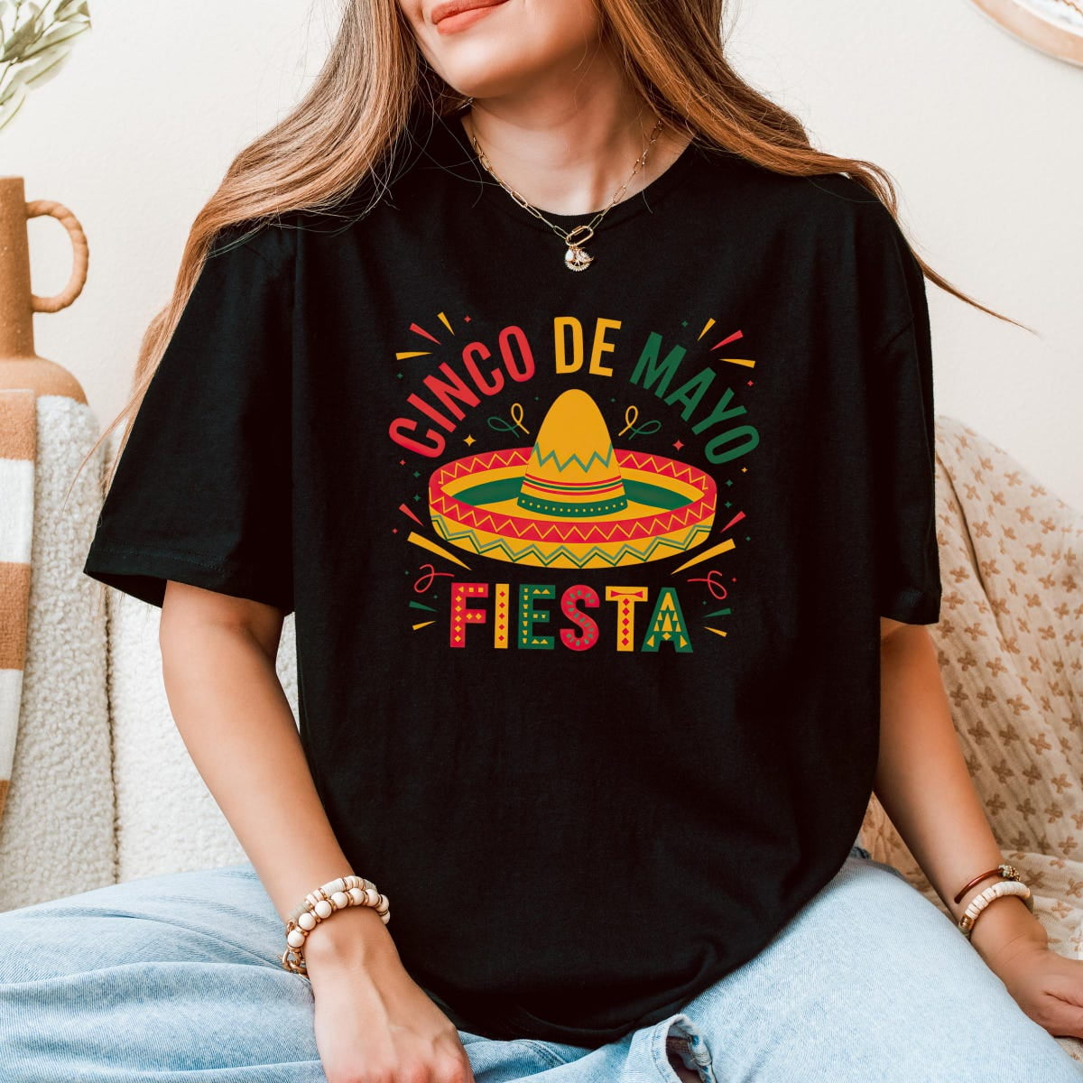 Gildan Let's Fiesta Together Tee, Fun Matching Theme With Sombrero And ...