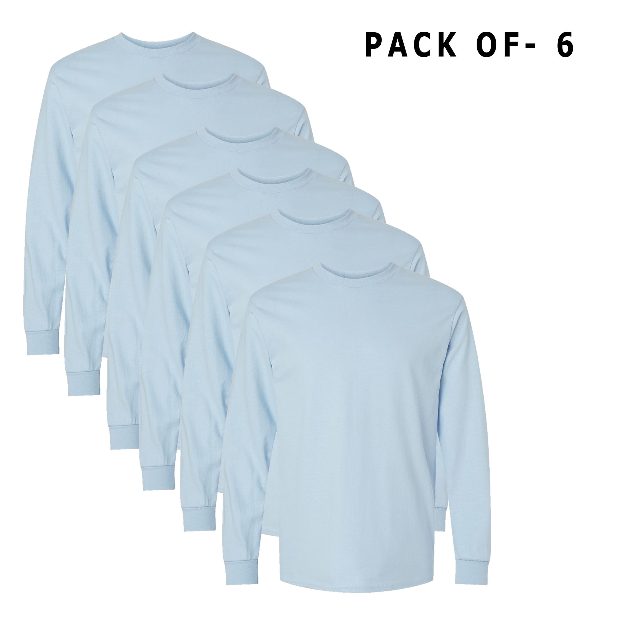 Gildan Mens Long Sleeve T-Shirt -GR24, 100% Ultra Cotton Crew Neck T ...