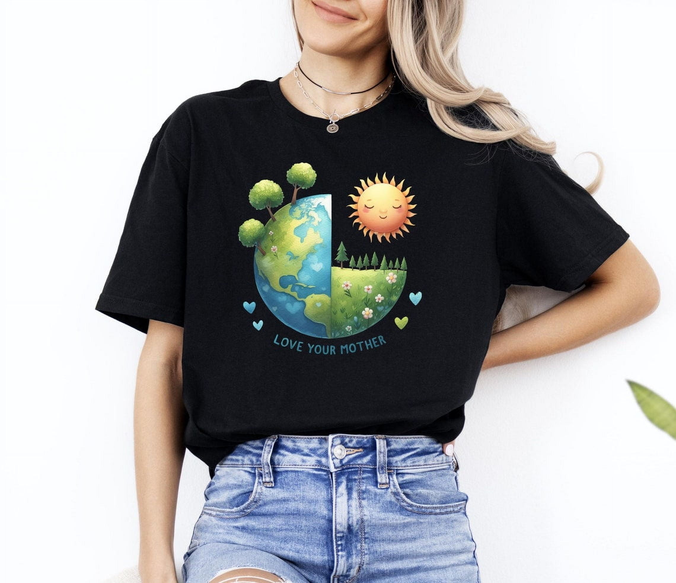 Gildan Love The Planet Shirt With Mother Nature Theme For Earth ...