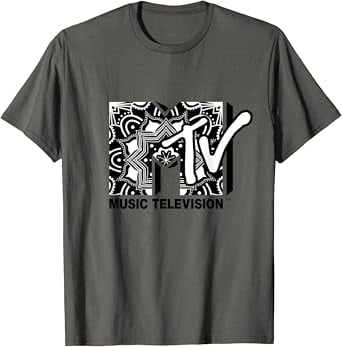 Gildan Mademark X Mtv - The Official Mtv Logo With A Mandala Black And ...