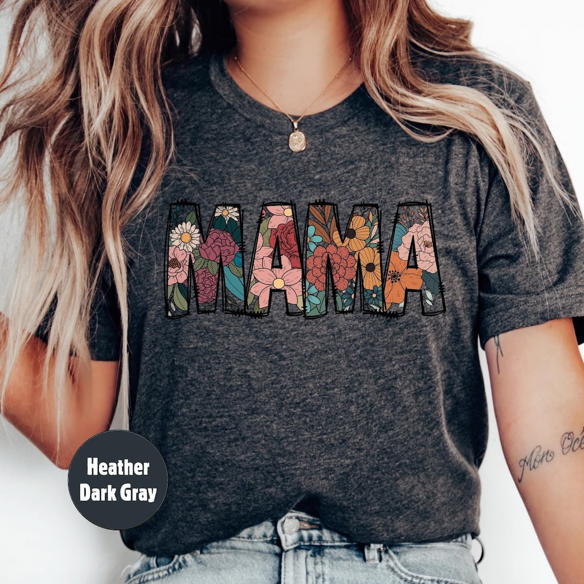 Gildan Mama Shirt, Elegant Blue Ribbon Bow Design, Trendy Chinoiserie ...