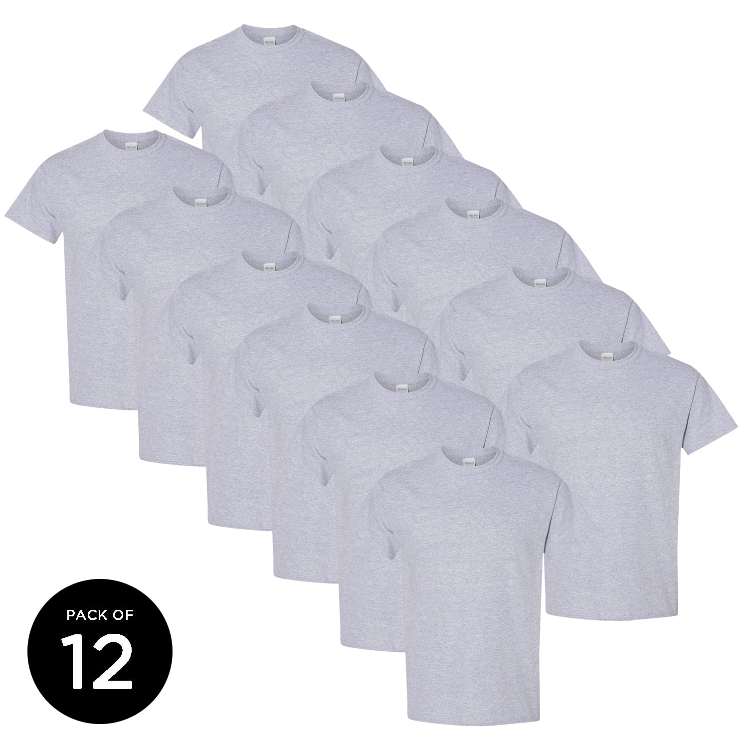 Gildan Men Grey T-Shirts Value Pack Shirts for Men - Single OR Pack of ...