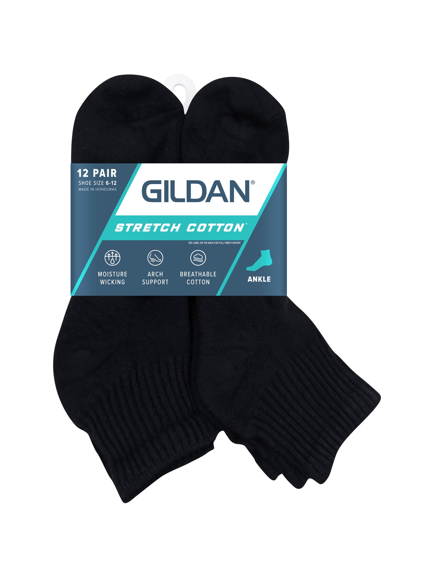 Gildan Men's Ankle Sock, Pack of 12 - Walmart.com
