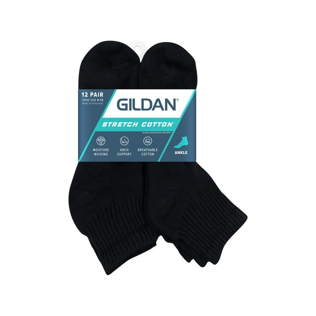 Gildan Men's Ankle Sock, Pack of 12 - Walmart.com