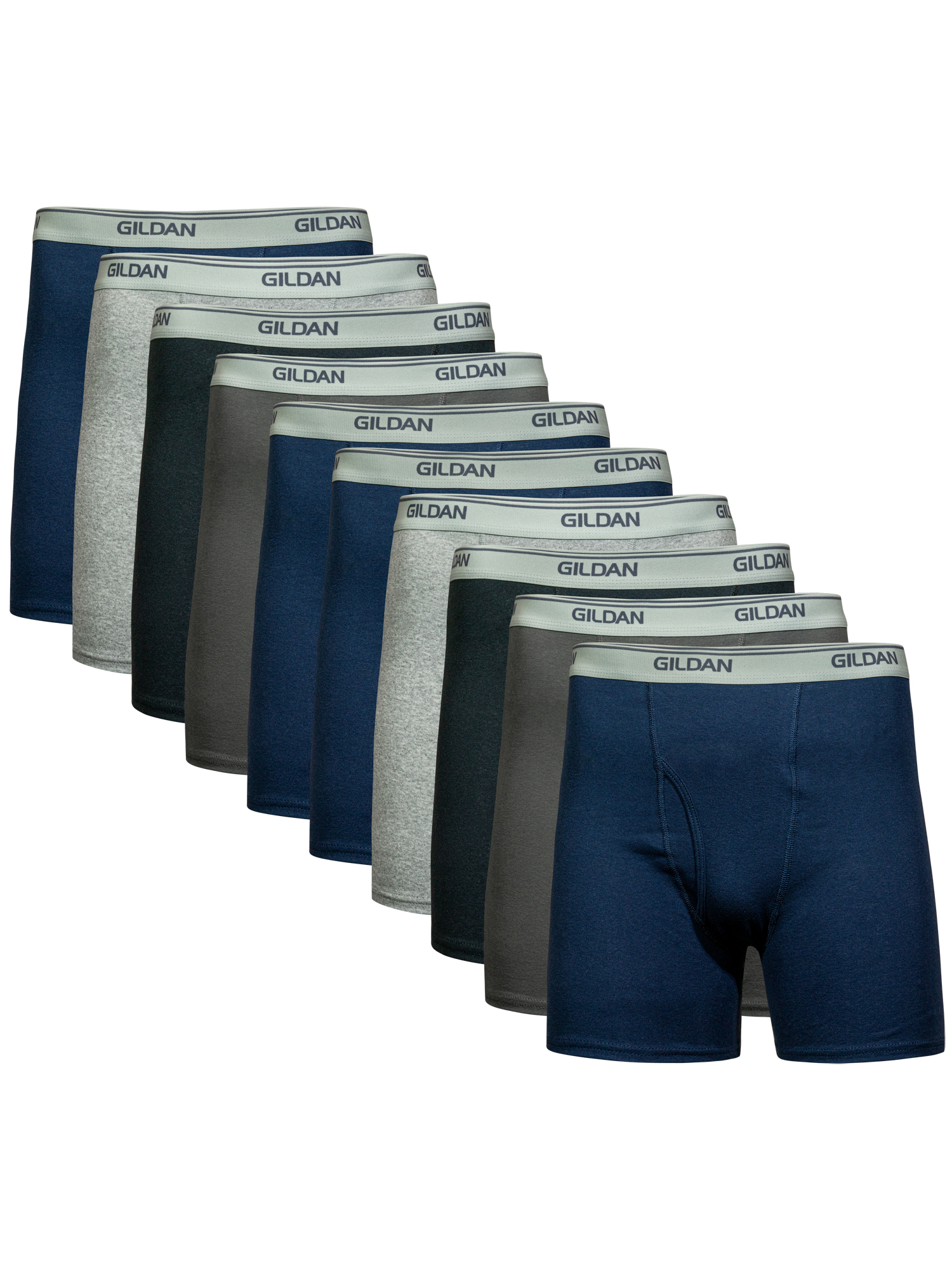 Gildan Adult Men's Short Leg Boxer Briefs, 5-Pack, Sizes S-2XL, 3 ...