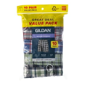 Gildan Men's Boxer Briefs, 10-Pack, Sizes S-2XL - Walmart.com