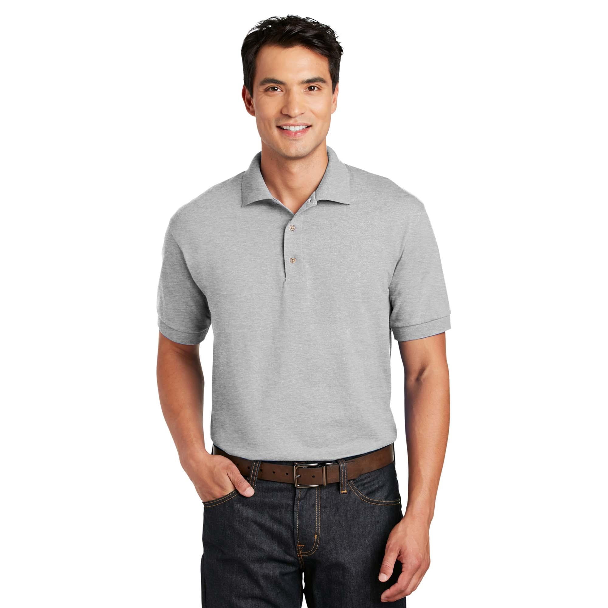 Gildan Men's DryBlend Jersey Polo Shirt Perfect Button Down Golf Polo ...