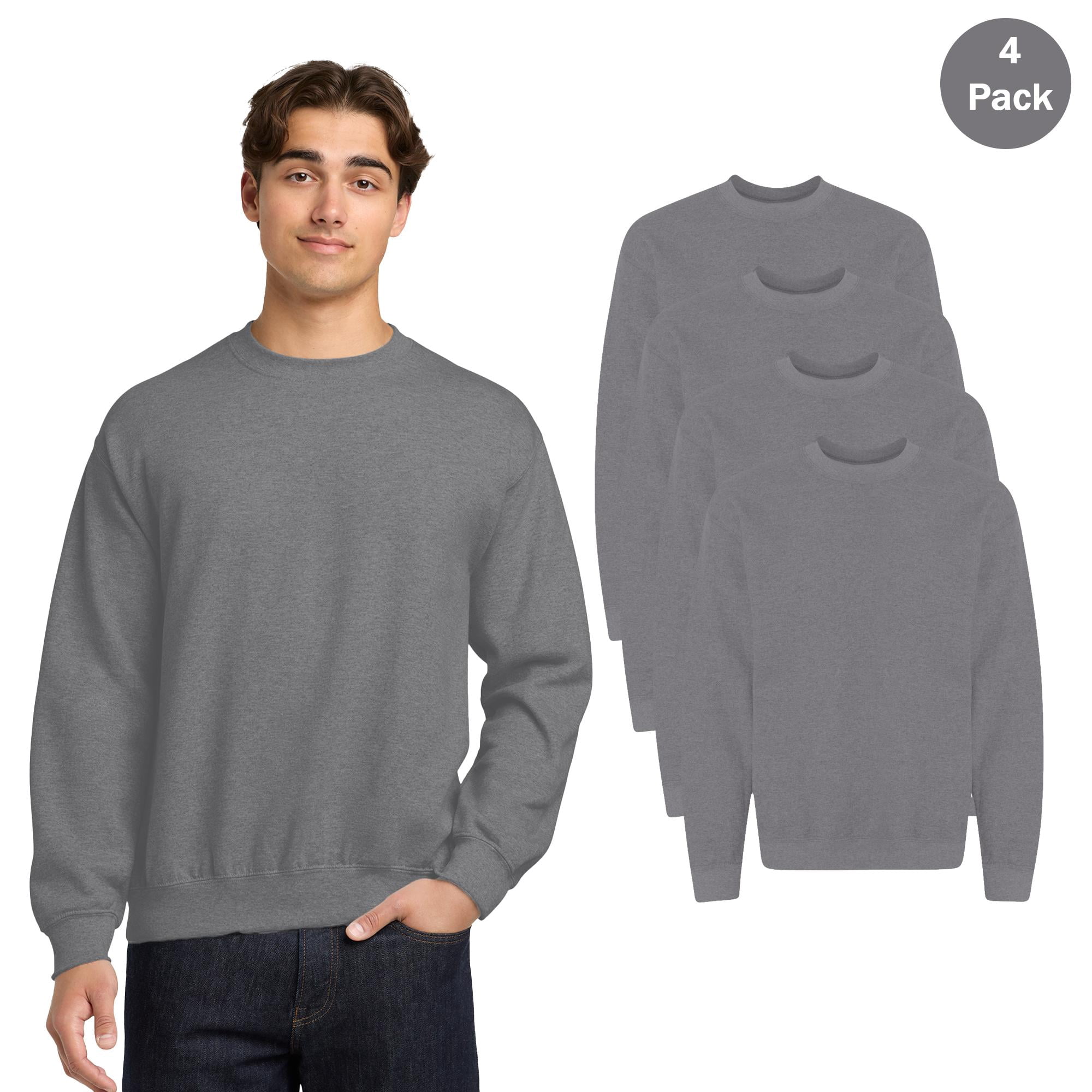 Gildan Men’s Heavy Blend Crewneck Fleece Pullover Sweatshirt, Graphite ...