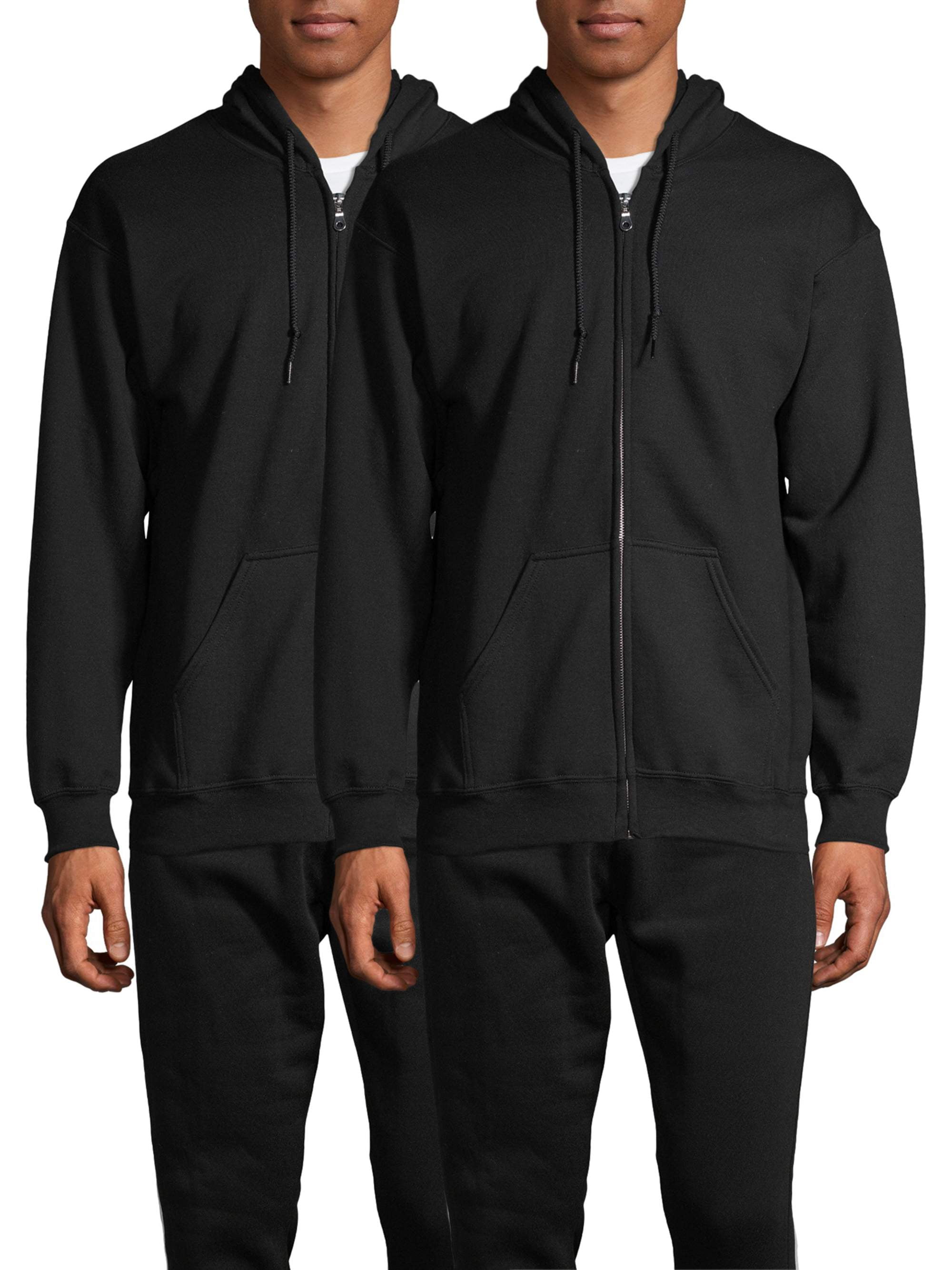 Gildan Men's Heavy Blend Fleece Zip Hooded Sweatshirt, 2-Pack, Warm ...