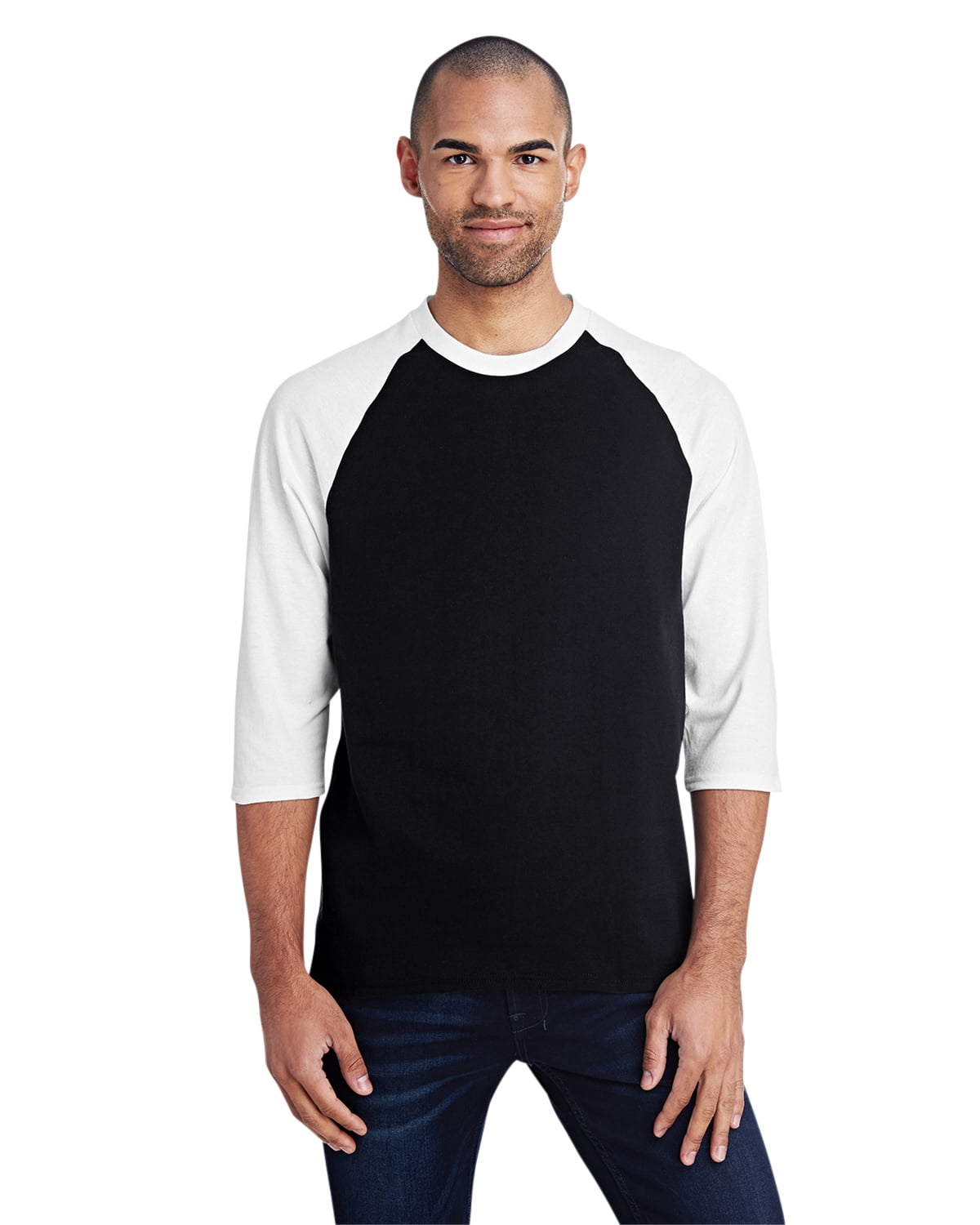Gildan Men's Heavy Cotton™ 5.3 oz 3/4-Raglan Sleeve T-Shirt - G570 ...