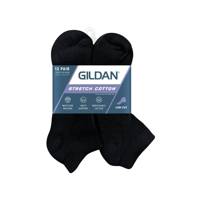 Gildan Men's Low Cut Socks, Pack of 12 - Walmart.com