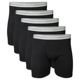 Gildan, Men's Underwear Boxer Briefs, Small, Multipack 5-pack, Black ...