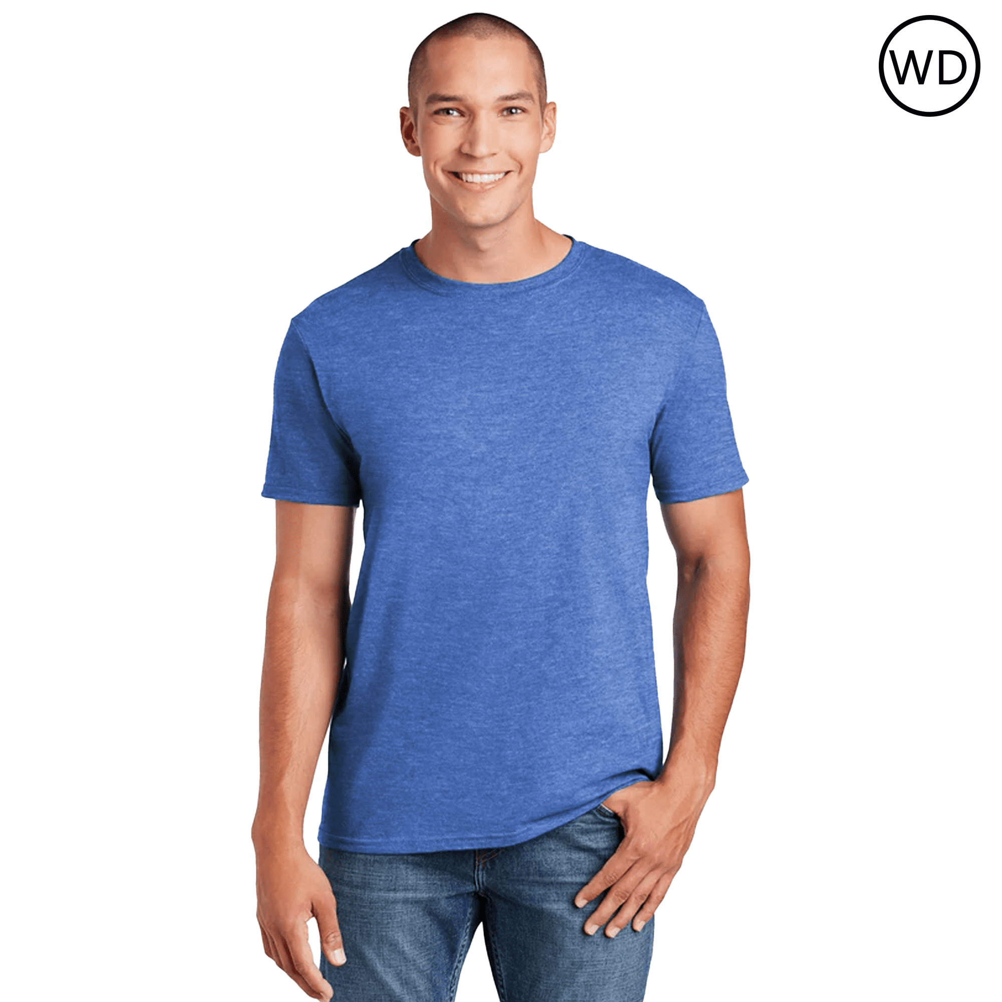 Gildan Men's Softstyle CVC T-Shirt, Crewneck Tee for Crafting, 60/40 ...