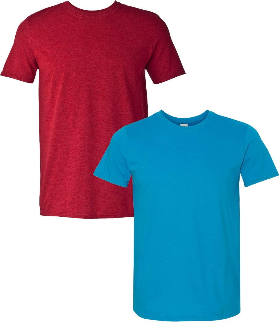 Gildan Mens Softstyle T-Shirt, S, Sapphire (Pack of 2) (1 Antique ...