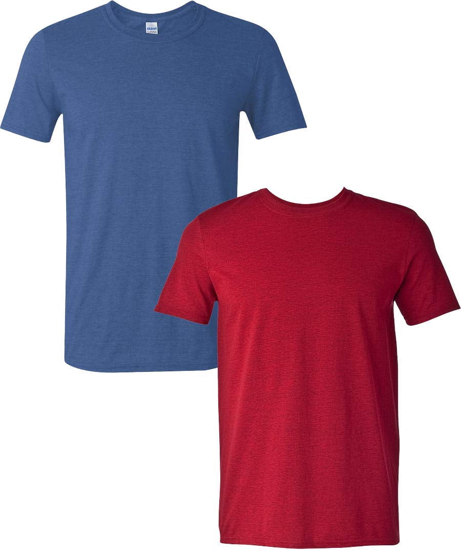 Gildan Mens Softstyle T-Shirt, S, Heather Royal (Pack of 2) (1 Antique ...