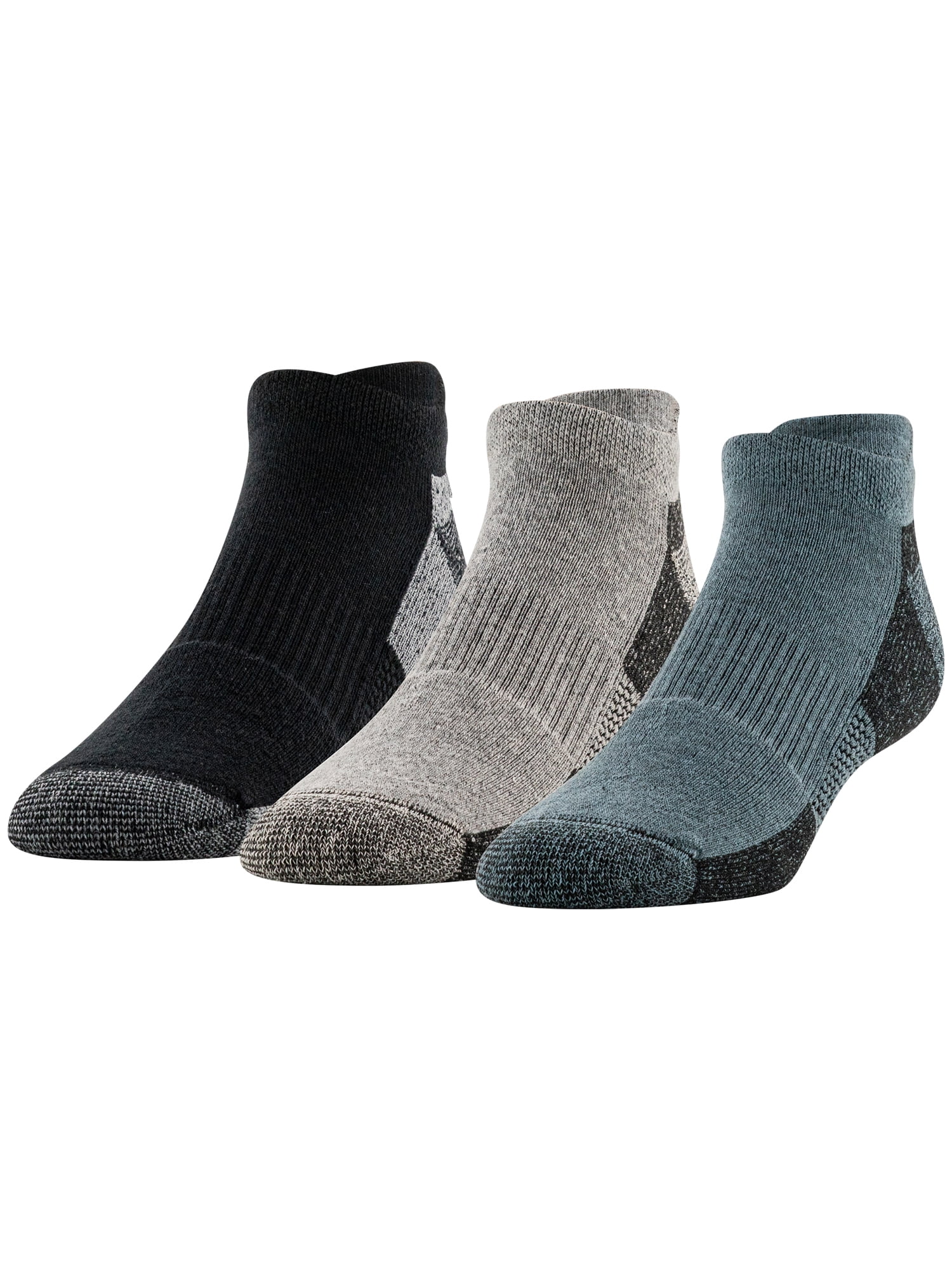 Gildan Men's Ultra Cotton No Show Tab Socks Assorted, 3 Pack - Walmart.com