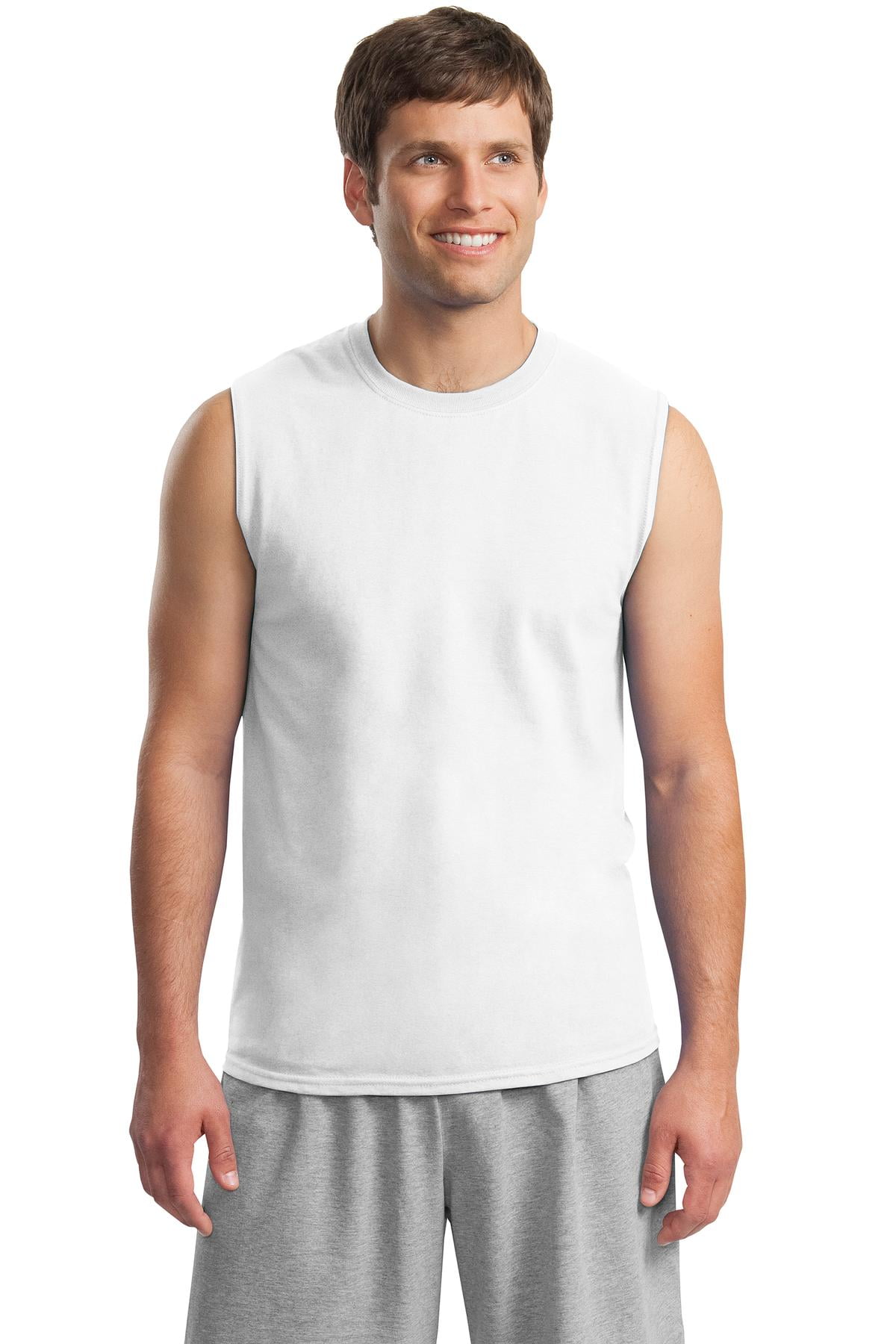 Gildan Men's Ultra Cotton Sleeveless T-Shirt - 2700 - Walmart.com