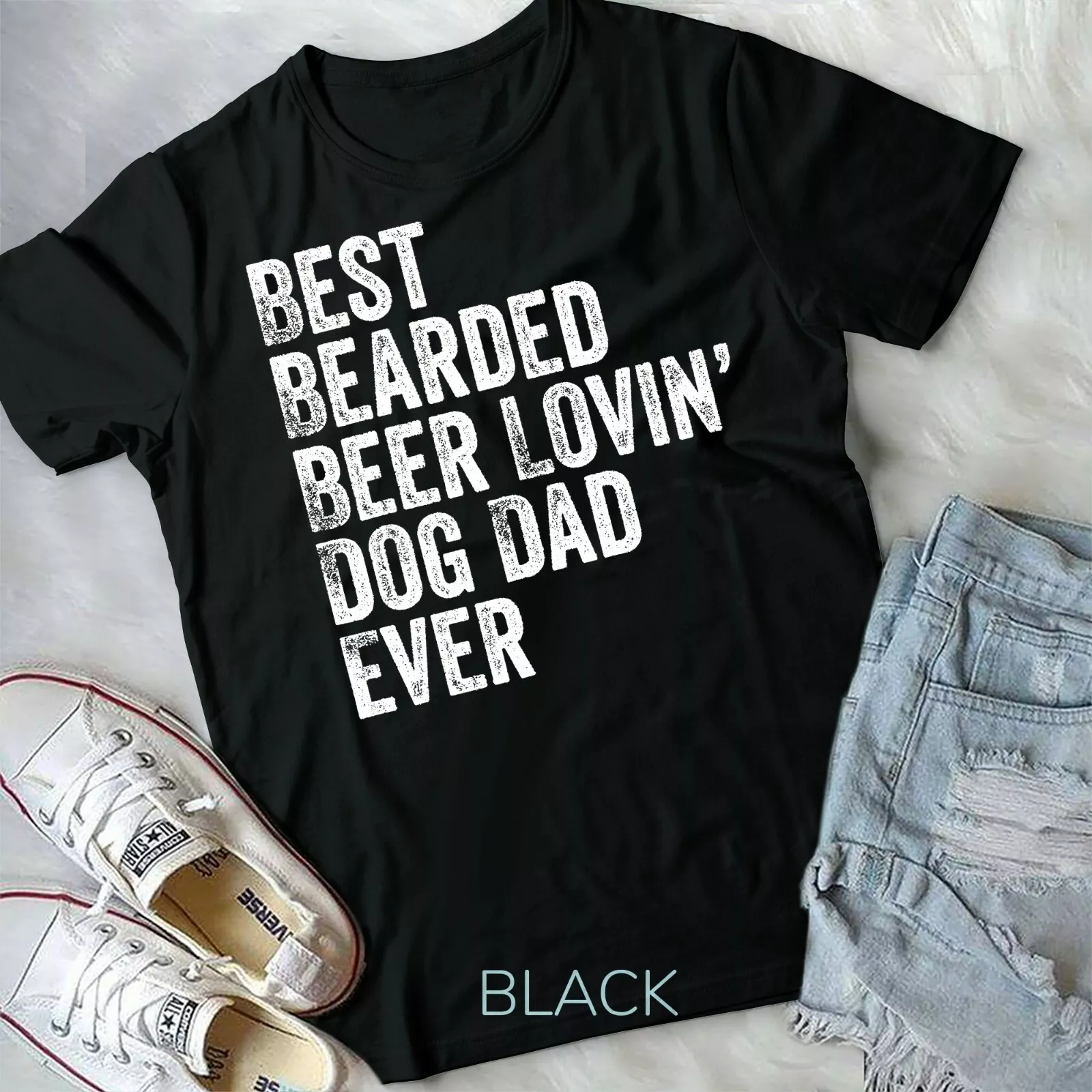 Gildan Mens Best Bearded Beer Lovin Dog Dad T-Shirt Pet Lover Owner ...
