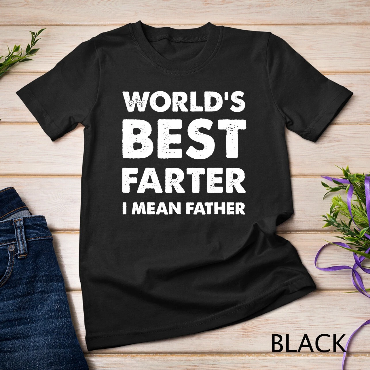 Gildan Mens Father'S Day Retro Dad World'S Best Farter I Mean Father ...