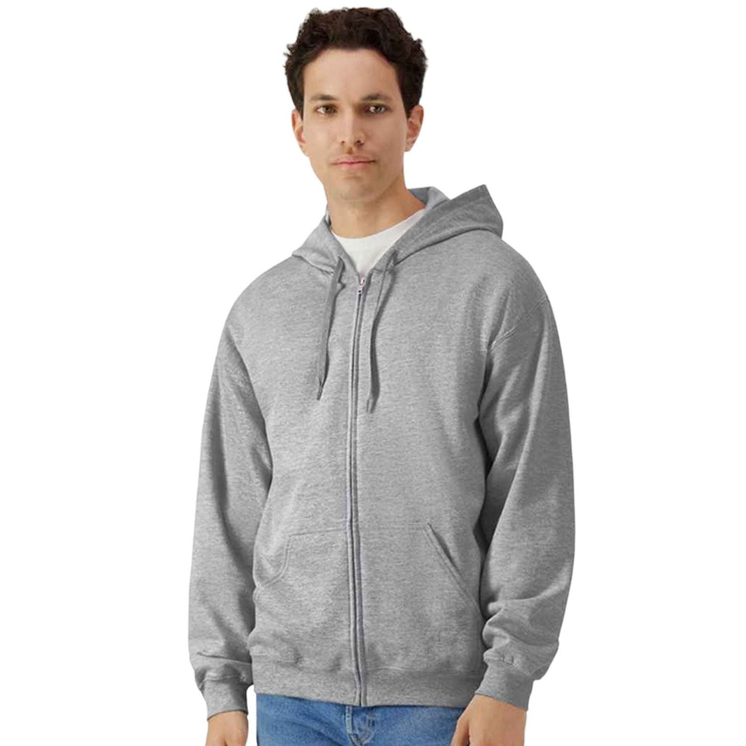Gildan Mens Midweight Soft Touch Full Zip Hoodie - Walmart.com
