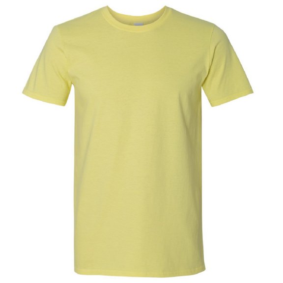Gildan Adult Softstyle T-Shirt 64000 in Natural, Size L, Short Sleeve ...