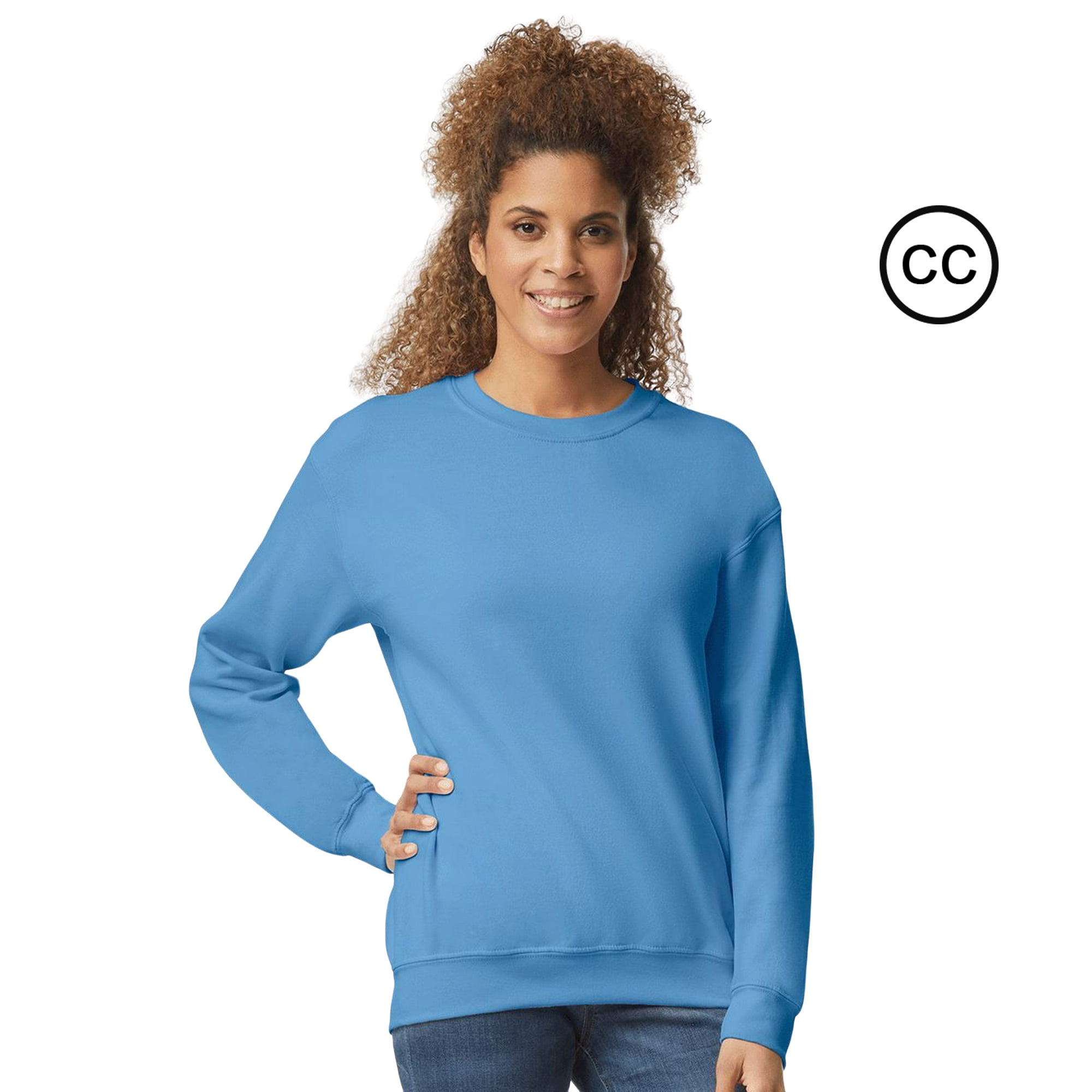 CROWN CRAZE Unisex Adult Fleece Crewneck Sweatshirt Classic Fit Heavy ...