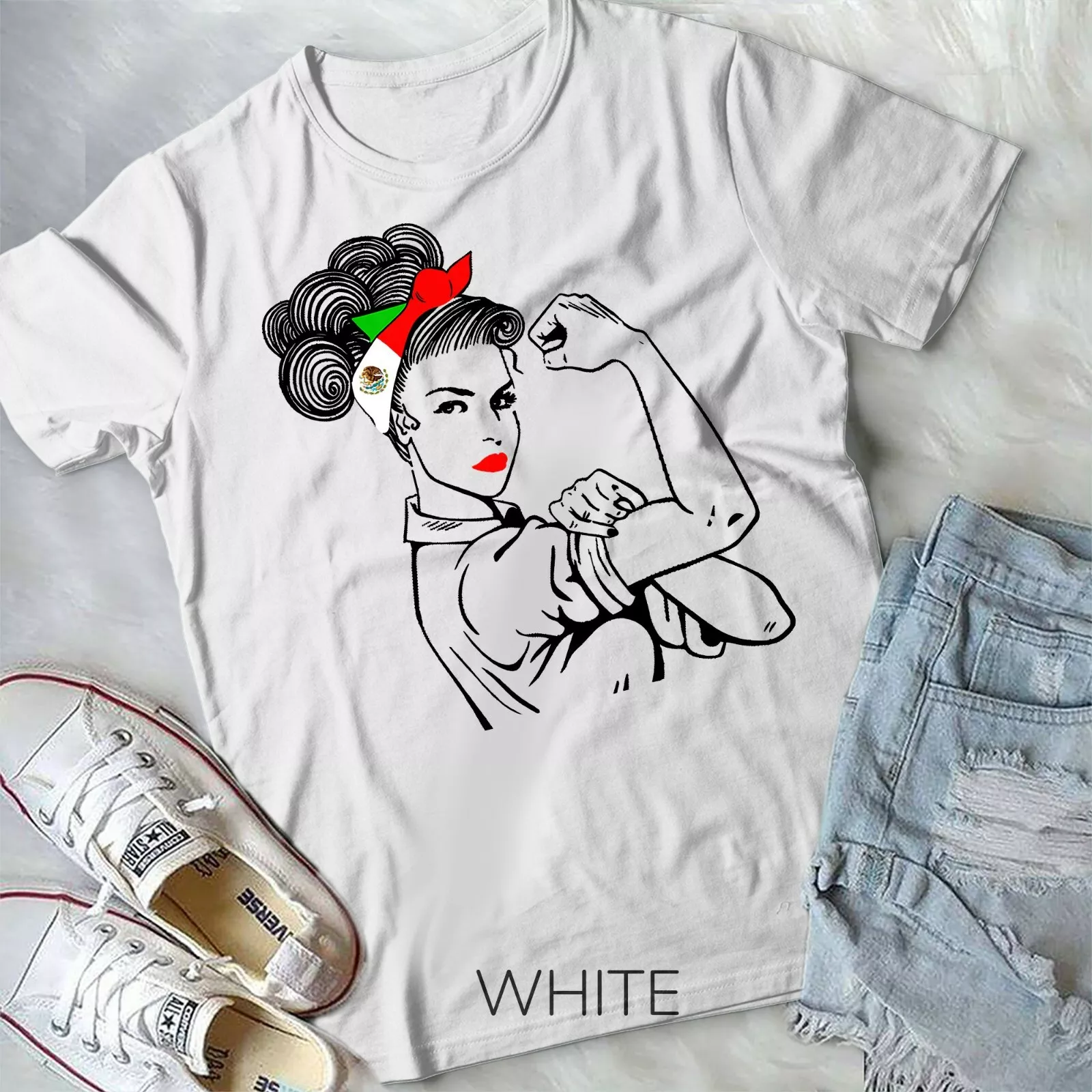 Gildan Mexican Girl Unbreakable T-Shirt Heritage Mexico Flag Gift ...