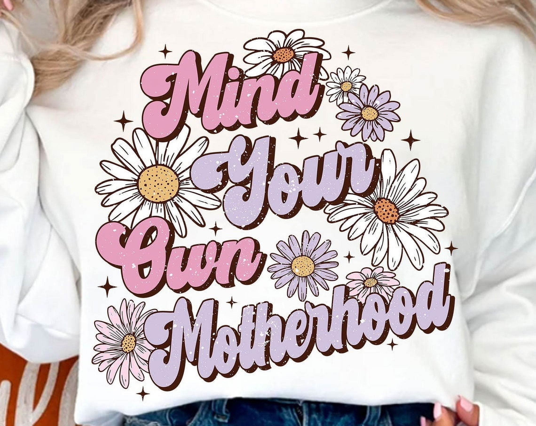Gildan Mind Your Own Motherhood, Trendy Retro Mom Tee, Fun Mother's Day ...