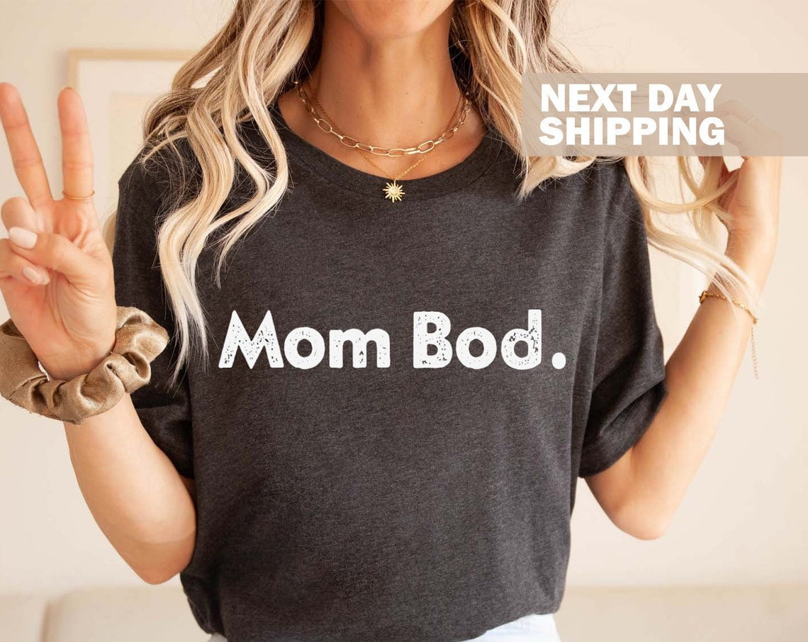 Gildan Mom Bod T-Shirt, Funny Postpartum Design, Gift for New Mom, Gym ...