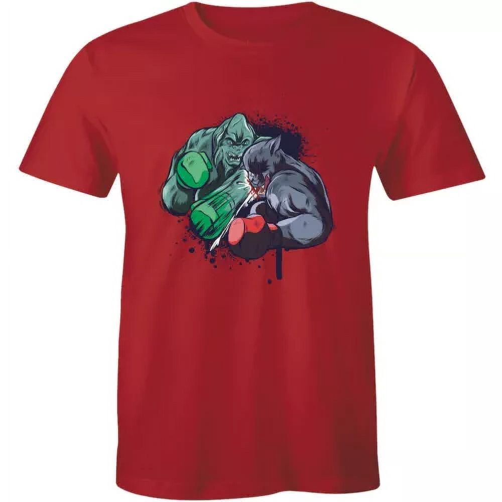 Gildan Monster Fighting Each Other For Their LIfe Crew Neck T-shirt ...