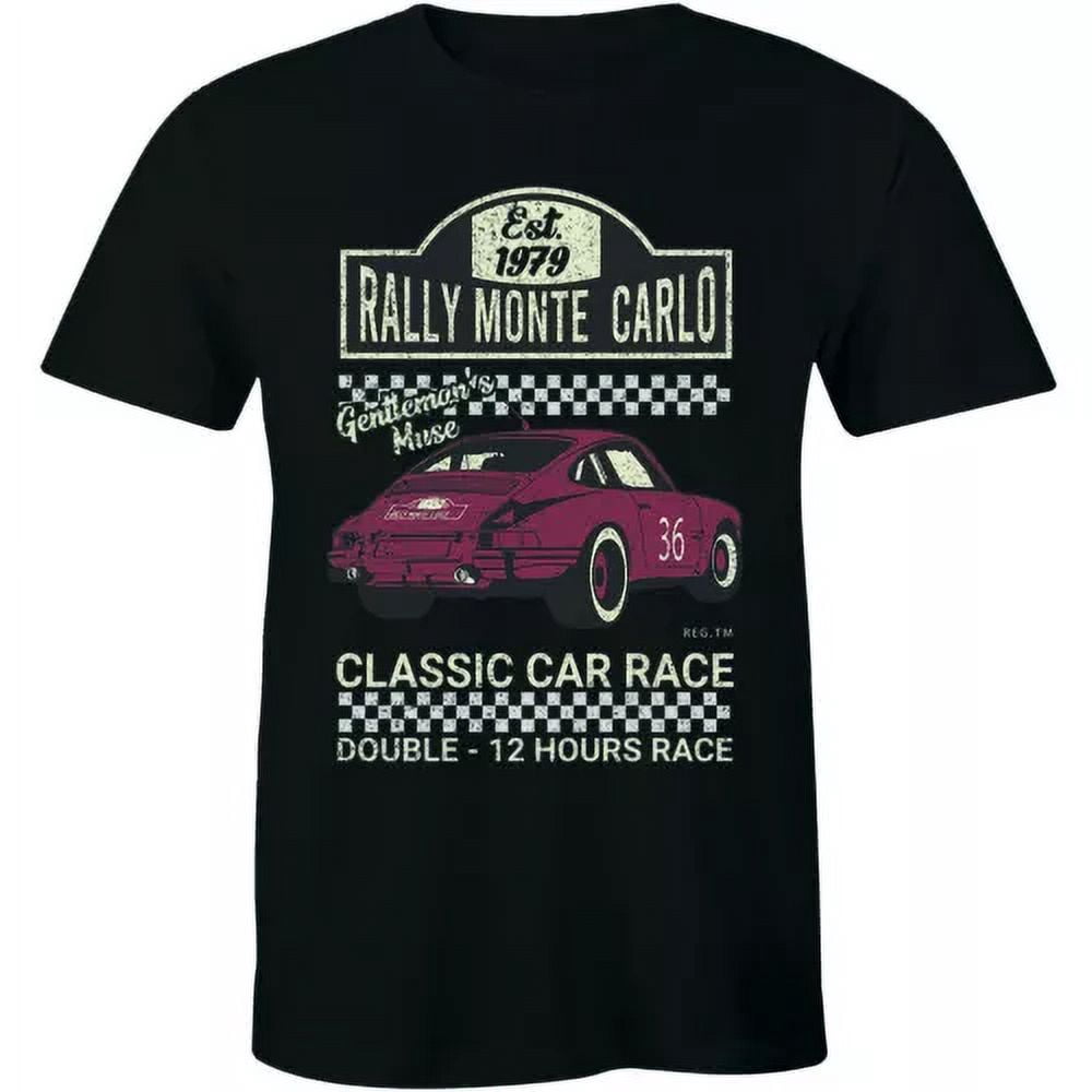 Gildan Monte Carlo Rally Mini T Shirt clic car show Racing Race Vintage ...