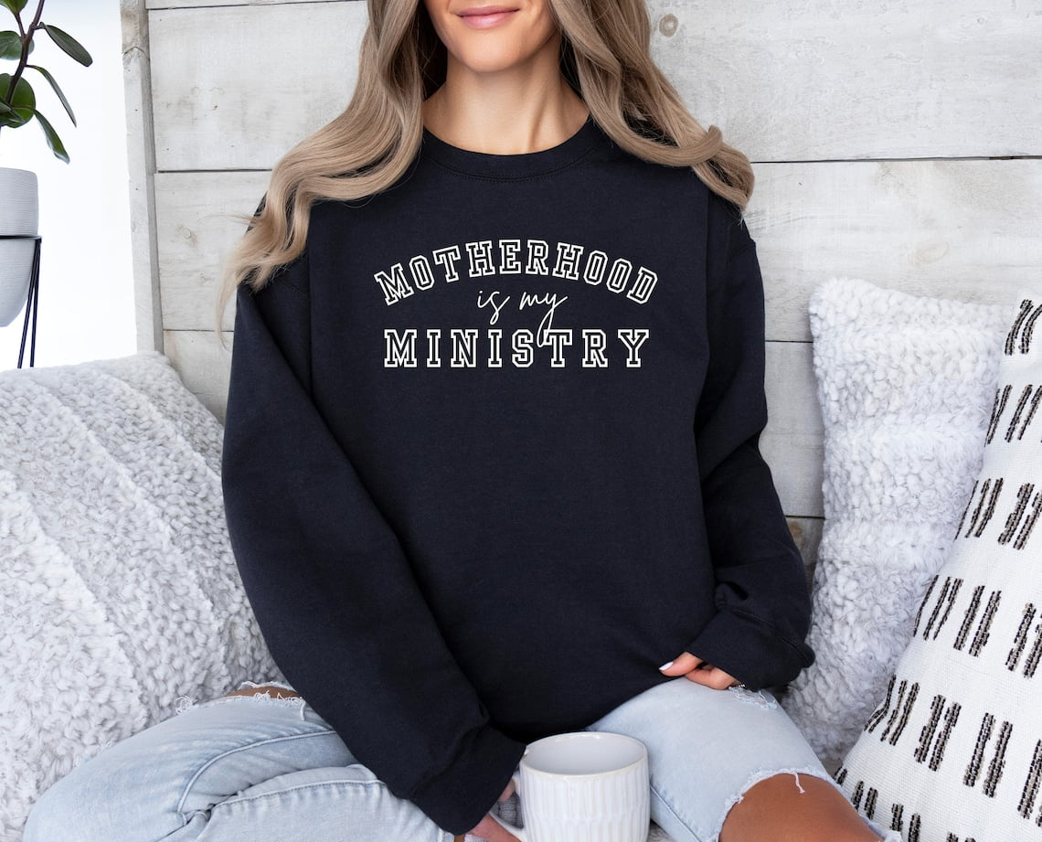 Gildan Motherhood Is My Mission Tee, Faith-Based Graphic For Devoted ...