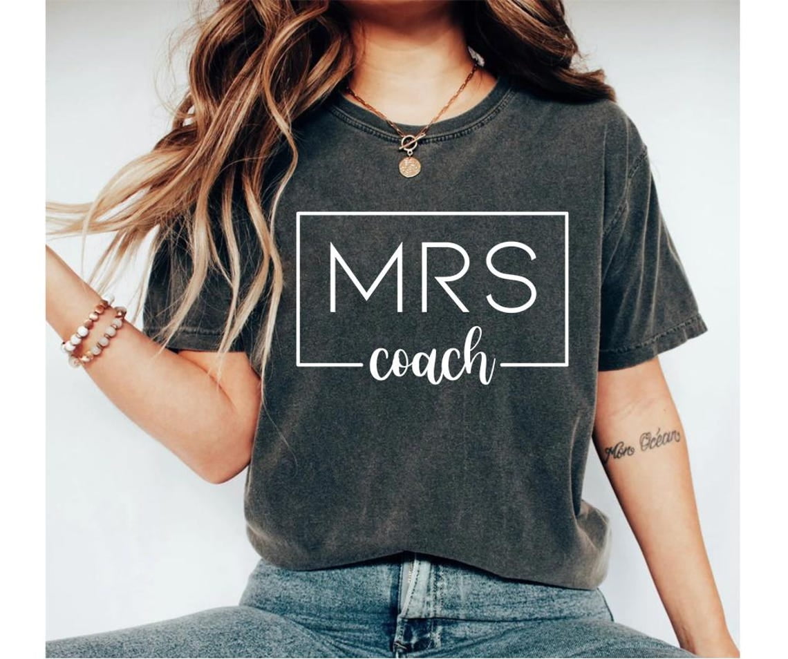 Gildan Mrs Coach Shirt Wife Shirt Coach Wife Mom Shirt Coaches Wife ...