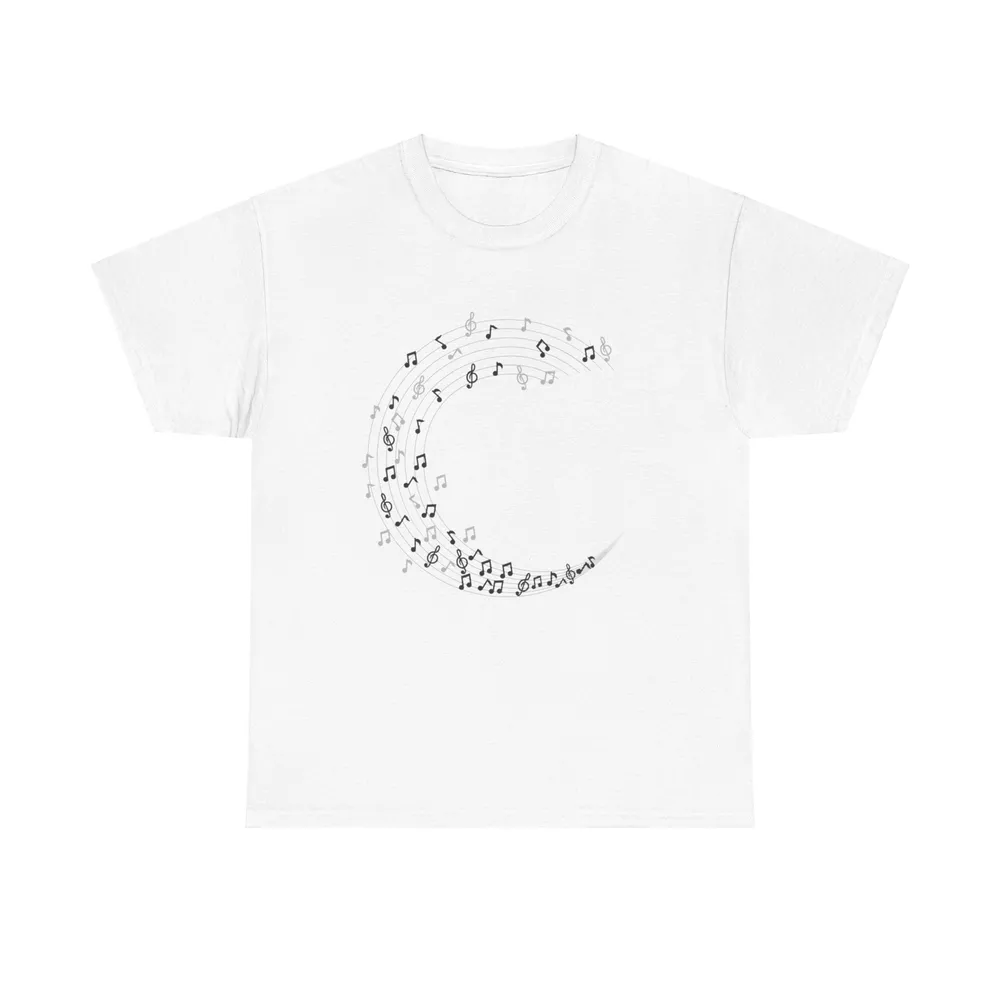 Gildan Musical Notes Crescent Moon T-Shirt - Walmart.com