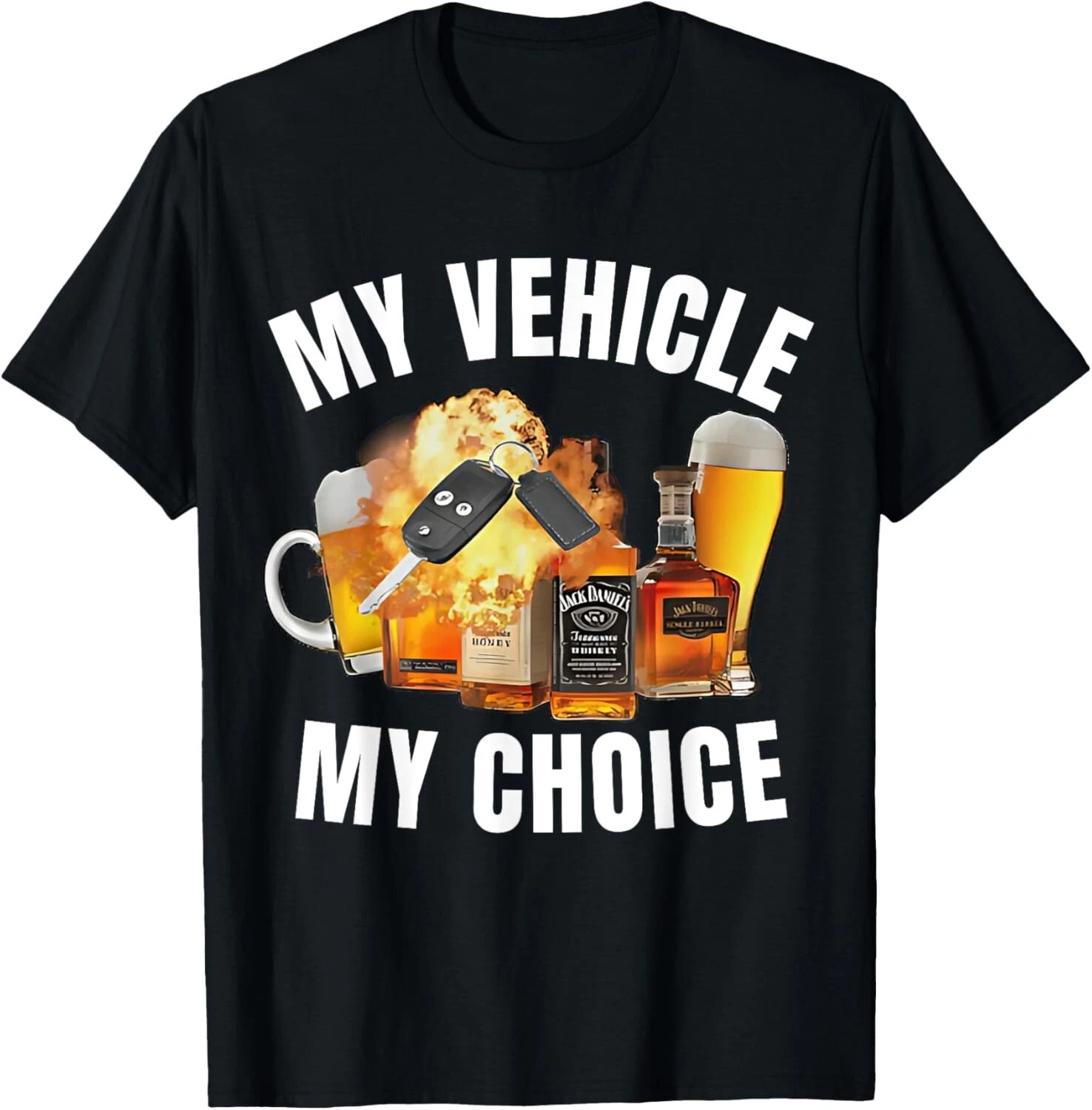 Gildan My Choice - My Vehicle My Choice - Funny T-Shirt - Black ...