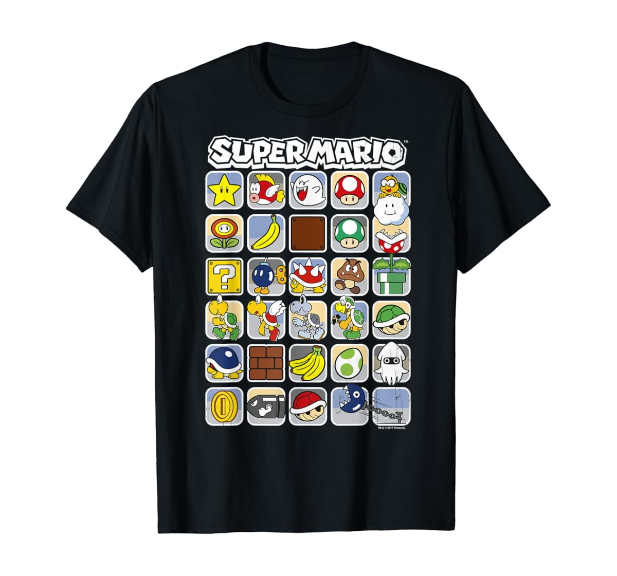 Gildan Nintendo Super Mario Friends And Foes Icon Boxes T-ShirtHot ...