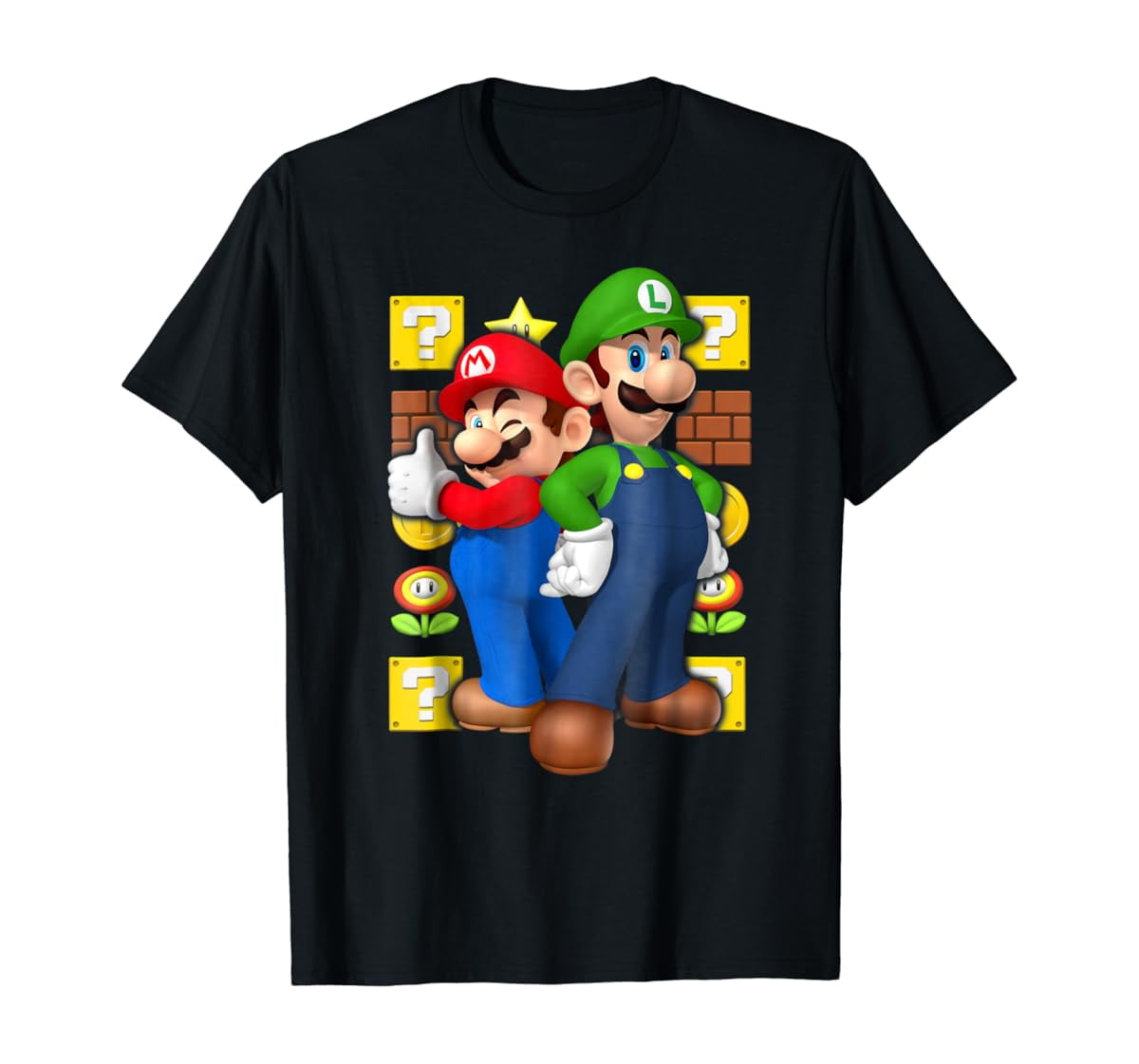 Gildan Nintendo Super Mario Luigi Thumbs Up Graphic T-ShirtHot Vintage ...