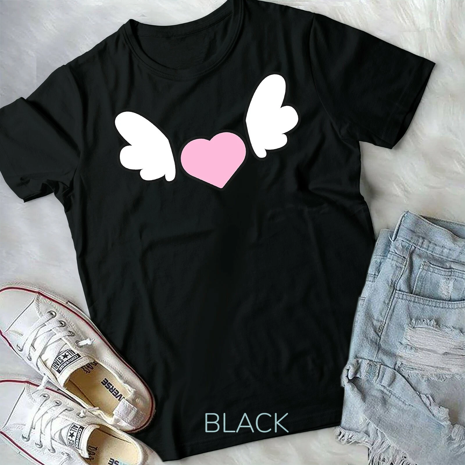 Gildan Pastel Goth Shirts For Women, Cute Heart - Unisex Form T-Shirt ...