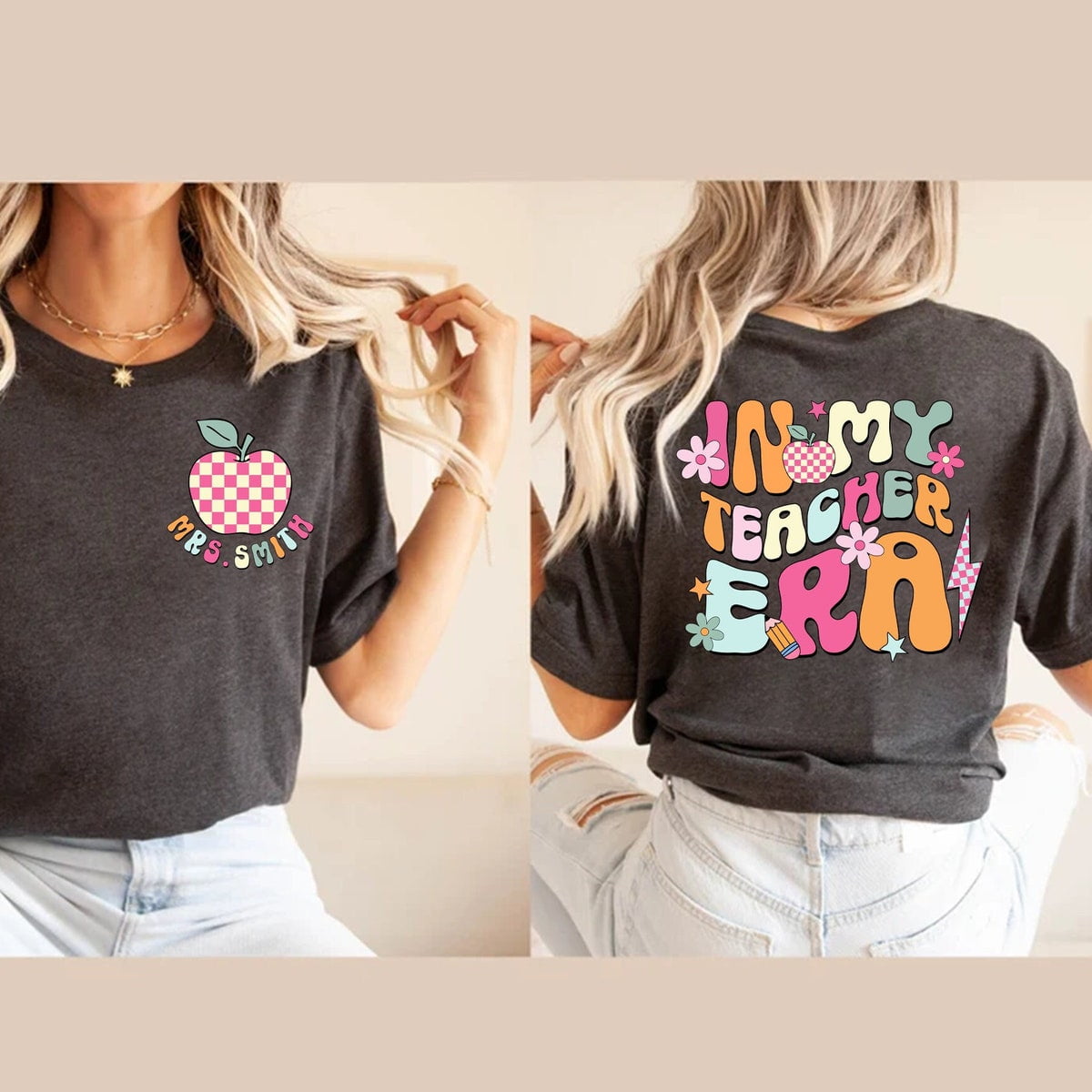 Gildan Personalized In My Teacher Era Shirt,Teacher Custom Name Shirt ...