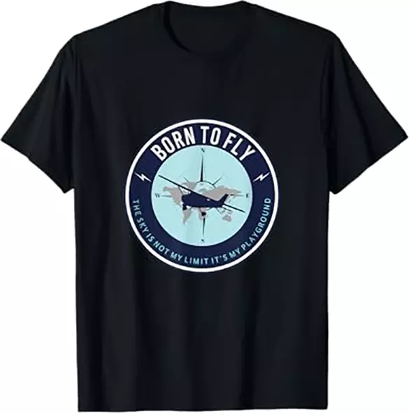 Gildan Pilot Aviator Aviation Outfit T-Shirt, Black - Walmart.com