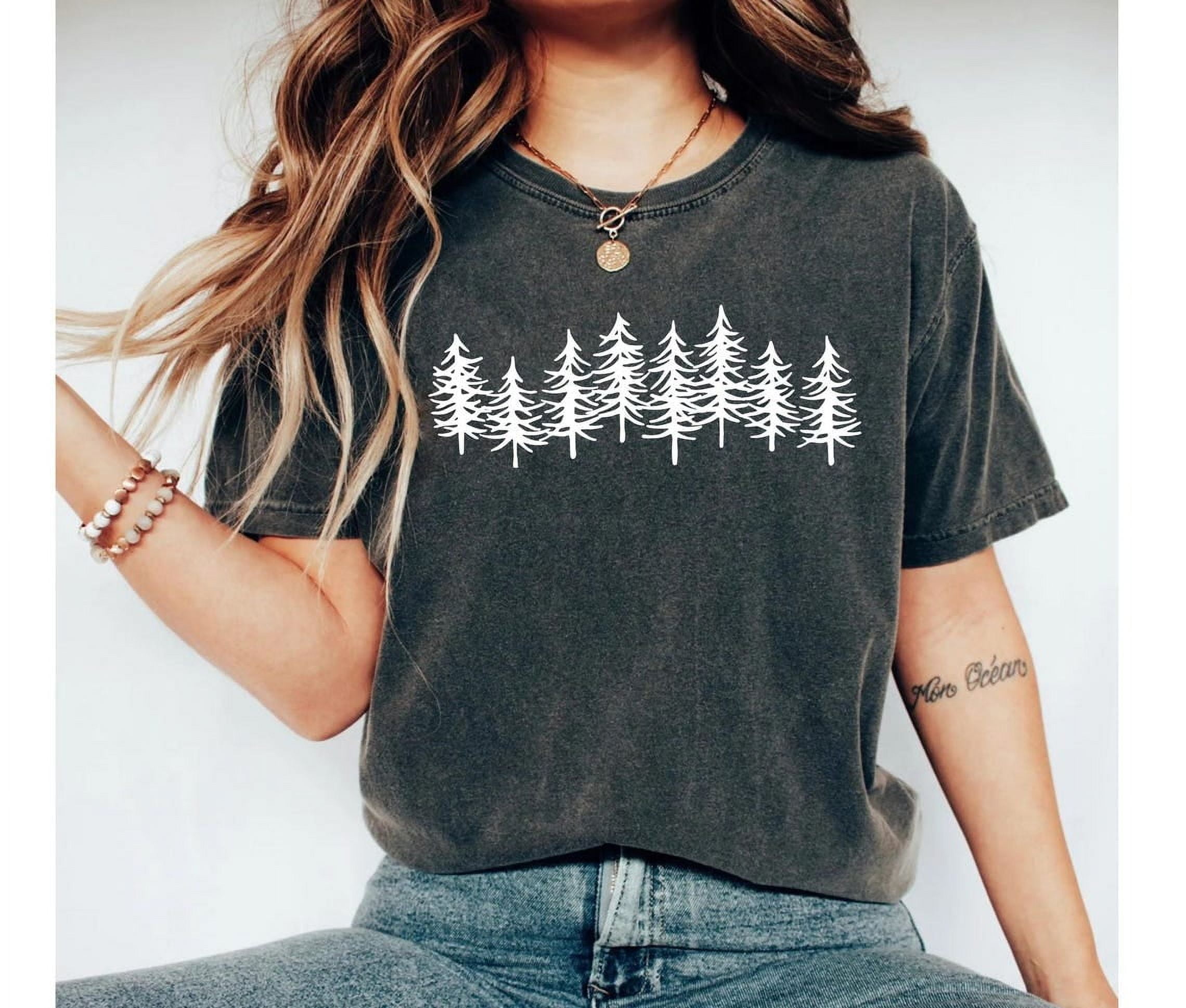 Gildan Pine Tree Shirt Pine Tree Tee Camping Shirt Hiking Shirt ...