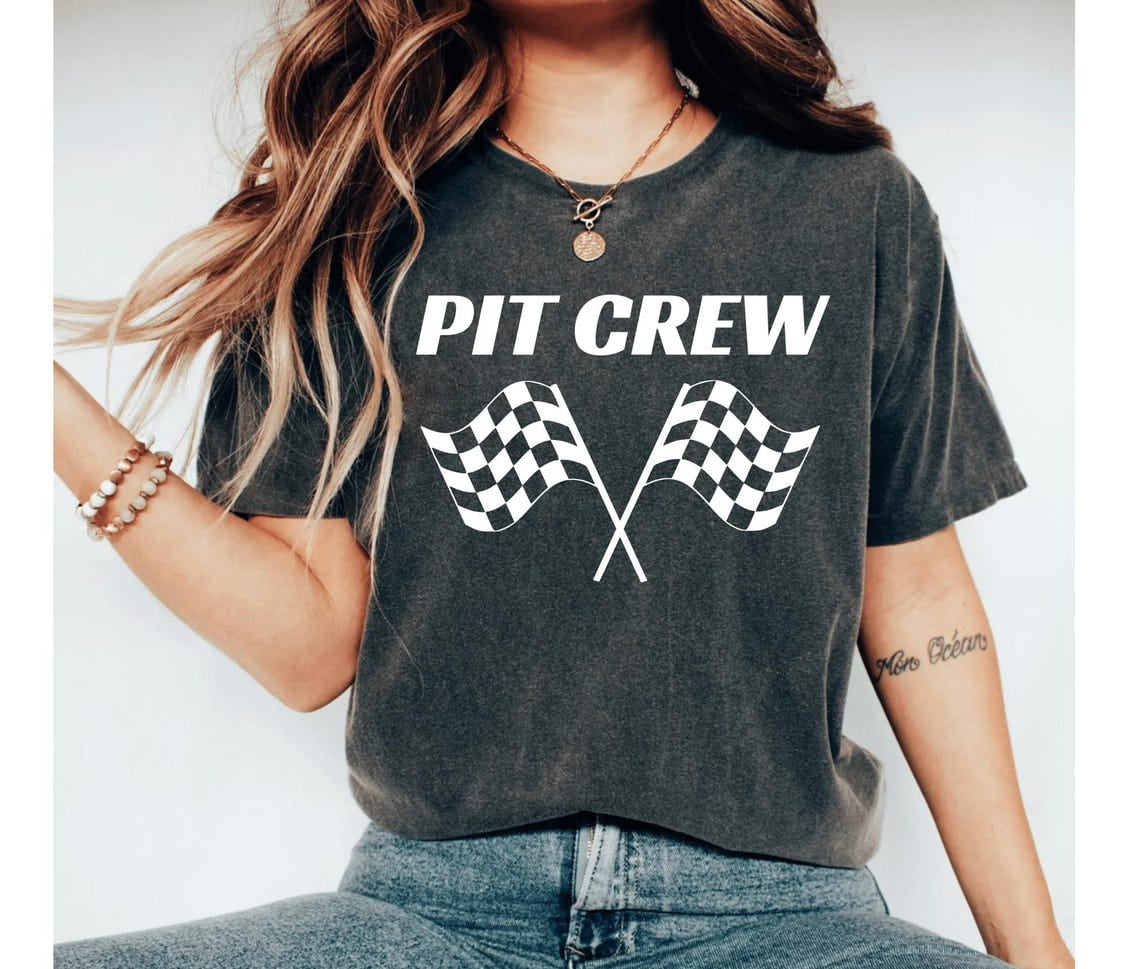 Gildan Pit Crew Shirt, Matching Race Car Shirt, Checkered Flag Shirt ...