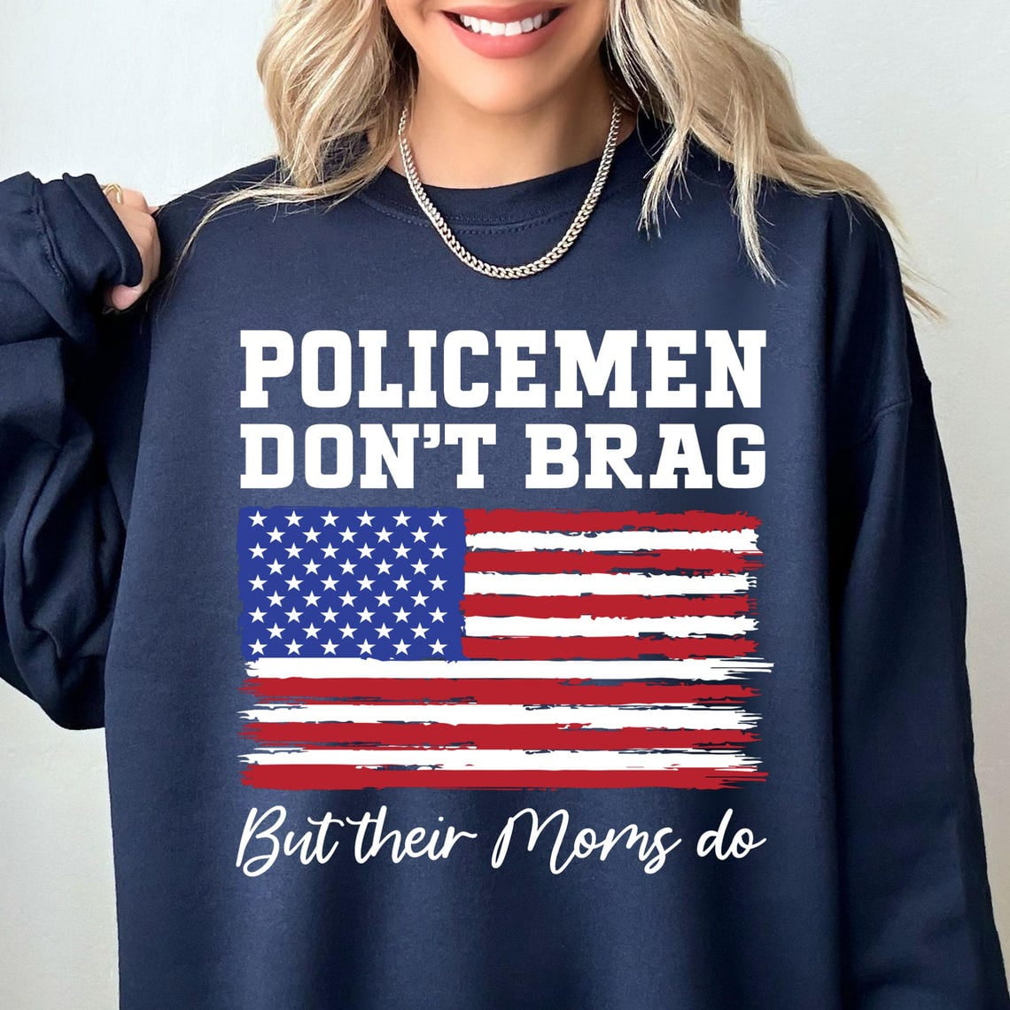 Gildan Policemen Don't Brag But Their Moms Do Shirt, Police Mama Tee ...