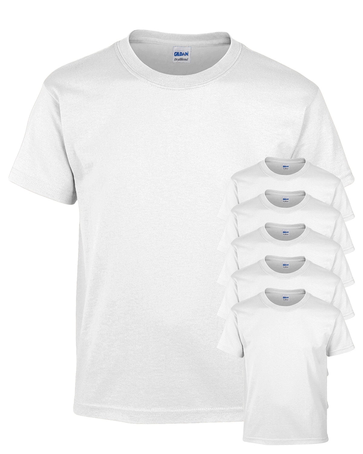 Gildan Poly Cotton Blend T-Shirt, Pack of 6 - Walmart.com