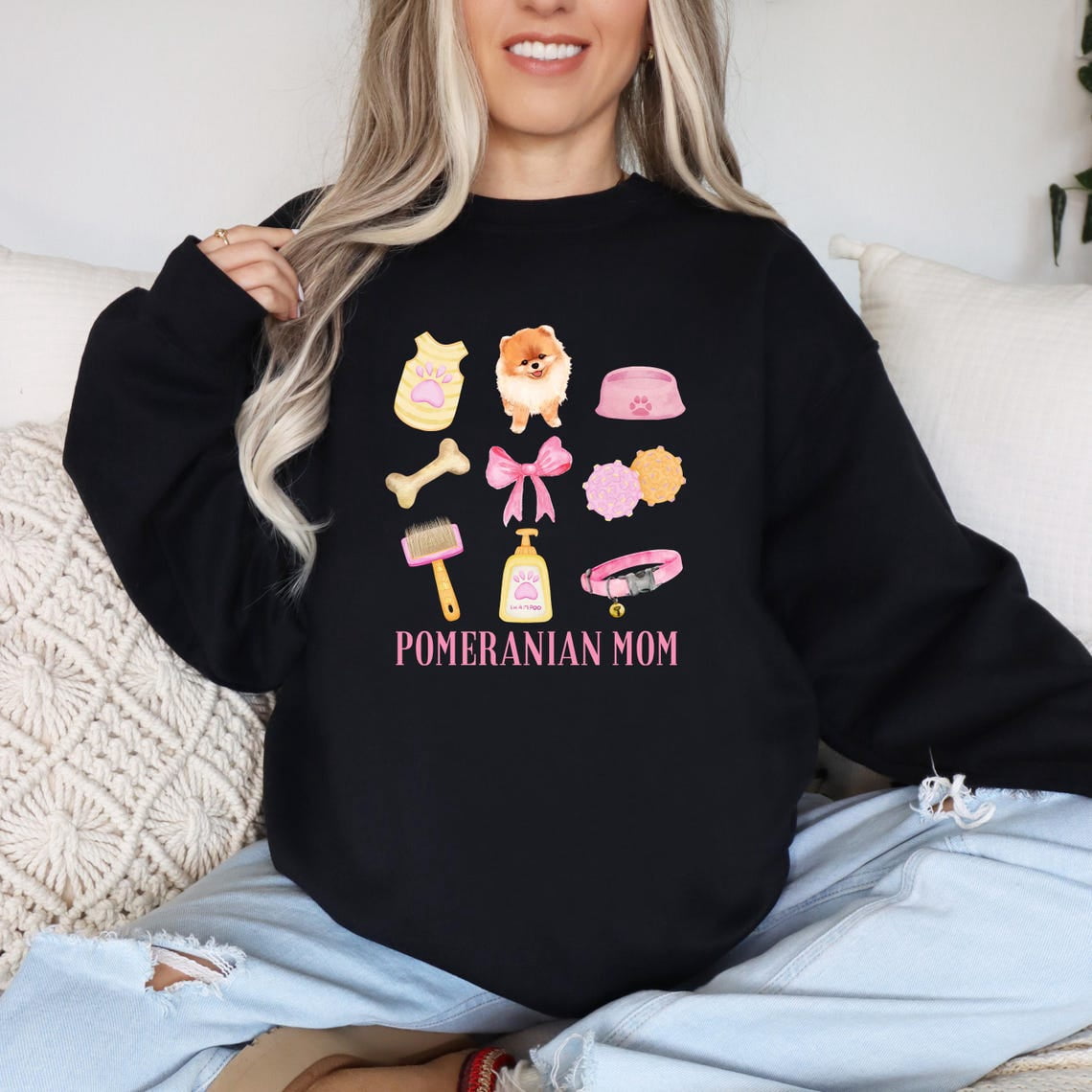 Gildan Pomeranian Dog Mama Tee, Adorable Design For Proud Pet Owners ...